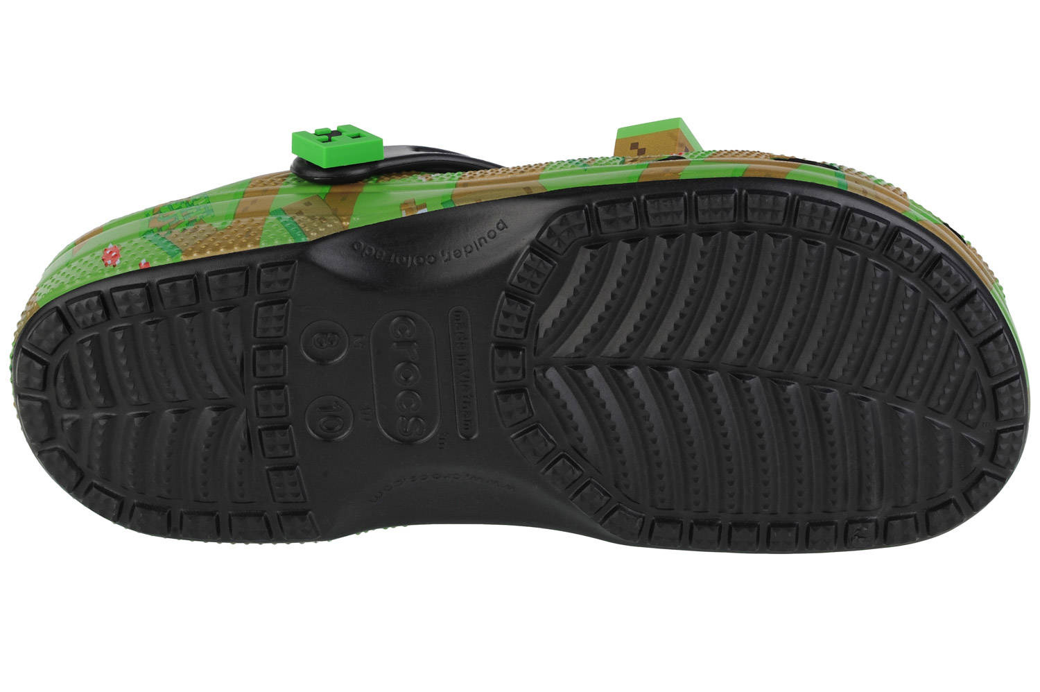 Crocs Elevated Minecraft Classic Clog Flip Flops - 208472-90H 208472 ...