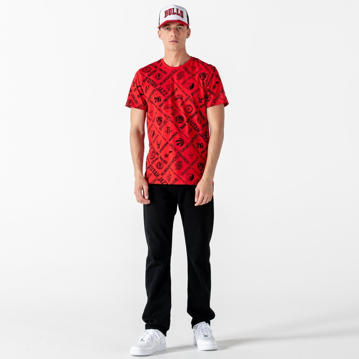 New Era NBA All Logos Overprint T-Shirt - 12195412 12195412 | Clothing ...